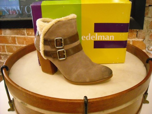 Libby Edelman Christina Taupe Suede High Heel Ankle Boot 9.5 NEW | eBay