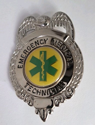 Emergency medica Technician Badge Pin Silver Tone NOS | eBay