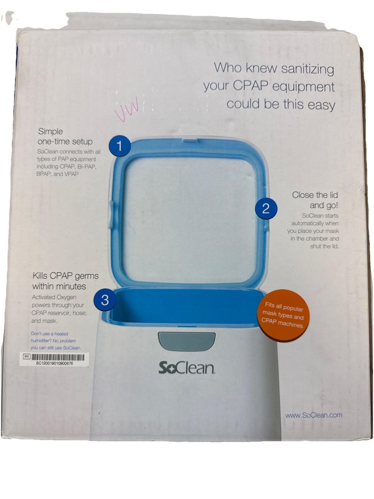 SoClean 2 CPAP Cleaner and Sanitizer Machine - SC1200 for sale online ...
