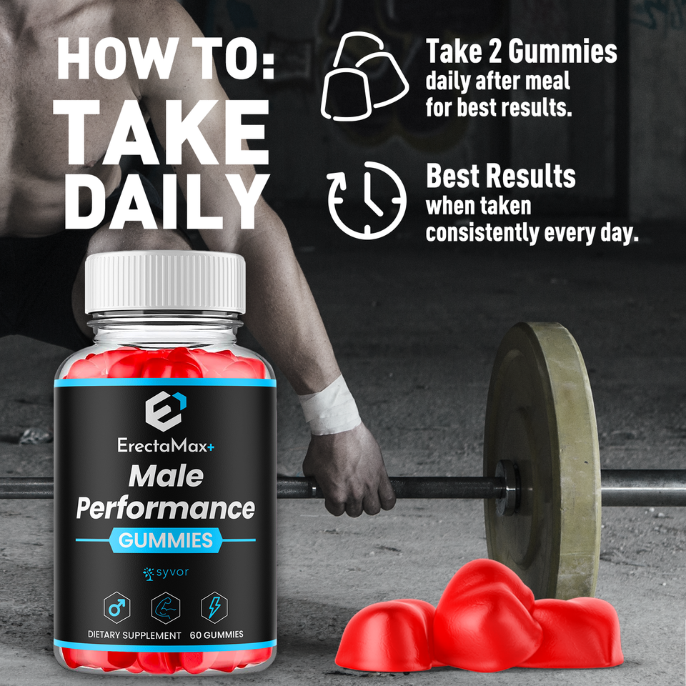 (1 Pack) ErectaMax+ Male Gummys Advanced Formula Erecta Max + Vitamin ...