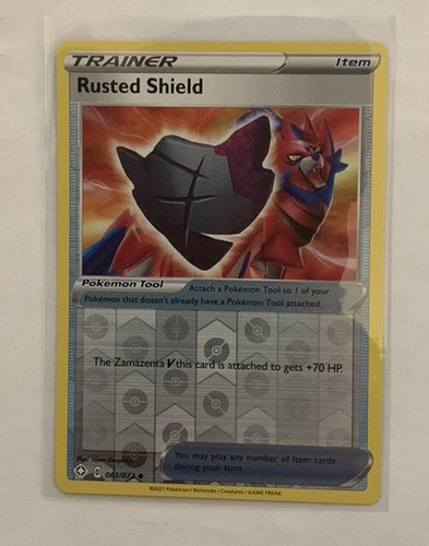 Pokemon Shining Fates 061/072 Rusted Shield MINT REVERSE HOLO Fresh ...