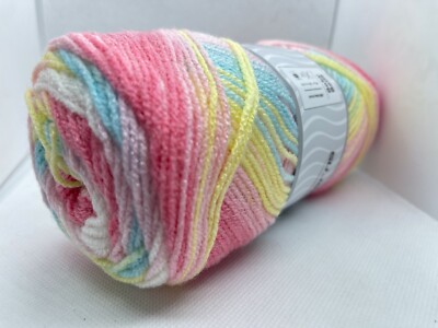 Pink Yellow Blue White Baby Batik #77515 Ice Yarns 100gr Self-Striping ...