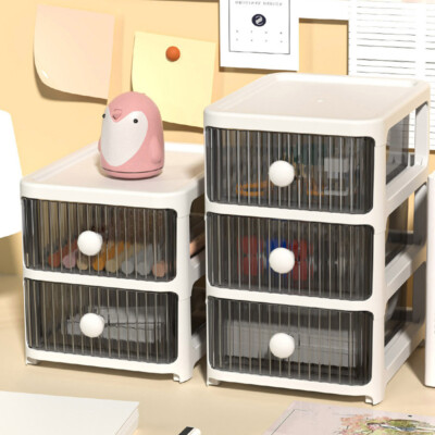Small Desktop Storage Drawers Unit Shelf 2/3/4 Drawer Organizer for ...