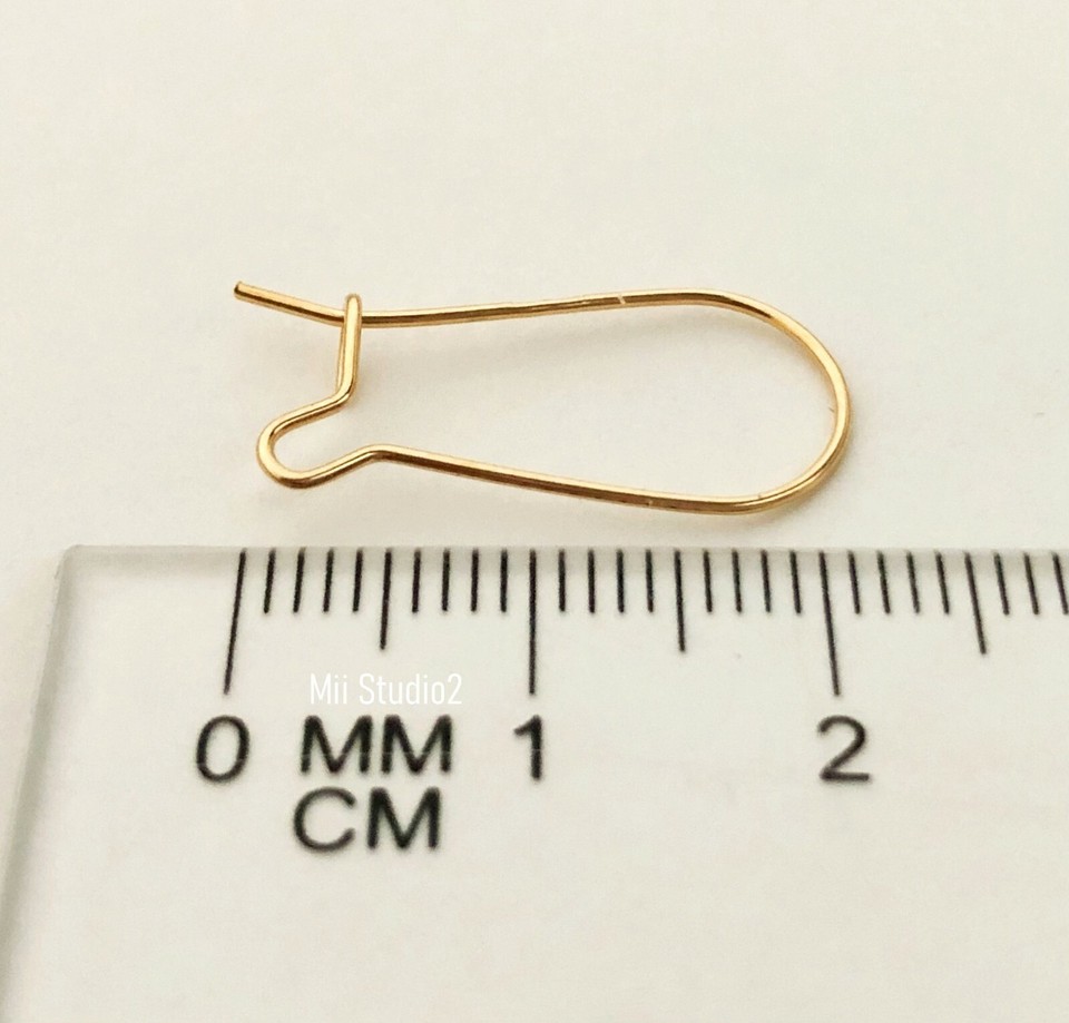Kidney Earring ear wire medium 23mm 14k gold filled 21.5 gauge wire ...