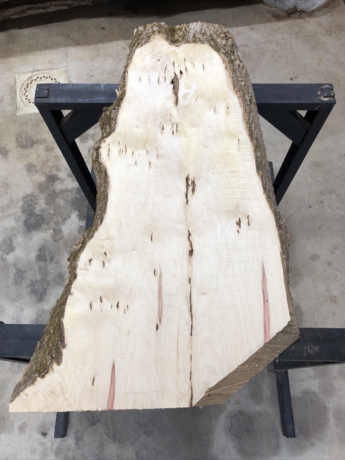 Beautiful Boxelder Live Edge Slab - Planed - Short Slab - Flaming | eBay