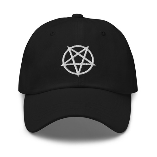 Inverted Pentagram Occult Symbol Embroidered Baseball Cap Evil Dad hat ...