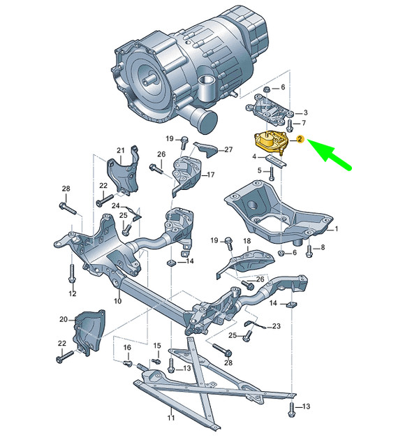 AUDI Q5 8R Transmission Bonded Rubber Bush 8K0399151DC GENUINE for sale ...