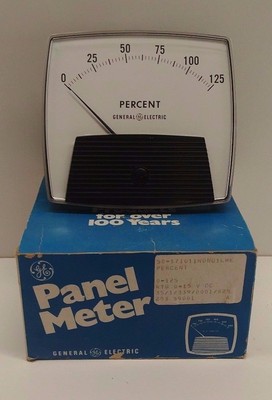 NEW OLD STOCK! GE PANEL METER 0-125 PERCENT DO-92 50-171011NDND1LWE | eBay