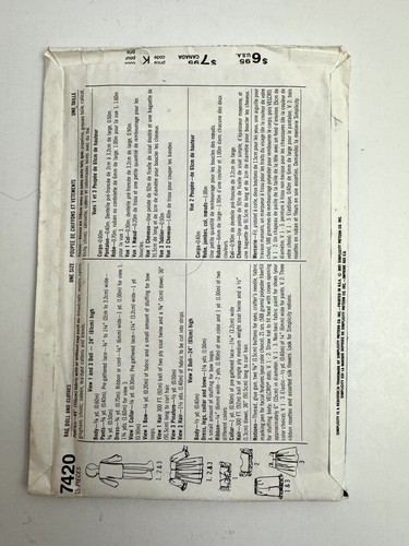 Lot of 5 Simplicity Crafts Doll Patterns - Rag Dolls, Country, Jiffy 6 ...