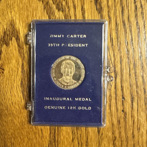 10K Gold 1977 President Jimmy Carter 39TH Inaugural Limited MINT Medal ...