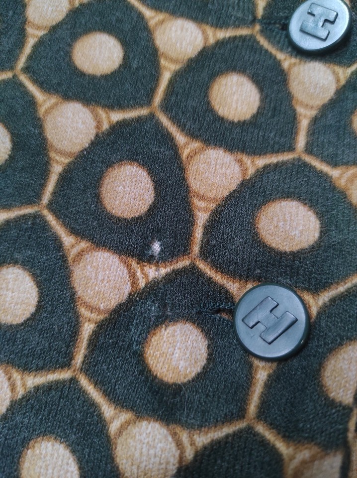 HERMES Rare Vintage Long Sleeve Dress Jessy Allover Pattern | eBay