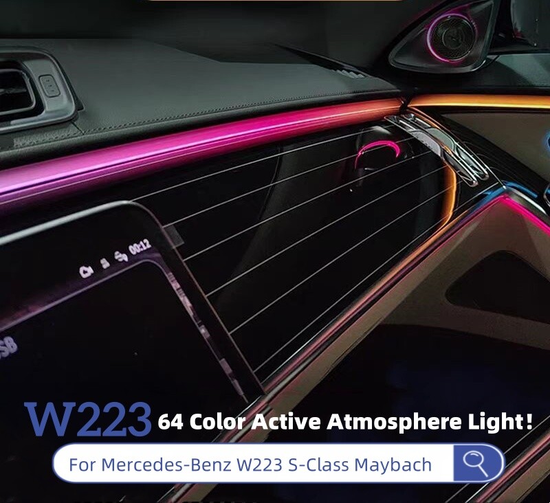 64 Color LED Active Ambient Light Kit For Mercedes Benz S Class W223 ...