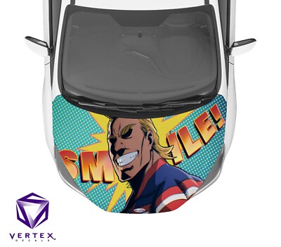 All Might MHA My Hero Academia Anime Hood Wrap Vinyl Decal 50"X60" | eBay