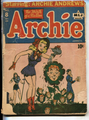 Archie Comics #8 1944- Golden Age MLJ comic book-Rare | eBay