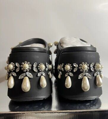 Simone Rocha X Crocs Siren Spiked Clog Sz 8w Black Fw 2024 Simone Rocha X Crocs Siren Spiked Clog Sz 8w Black Fw 2024