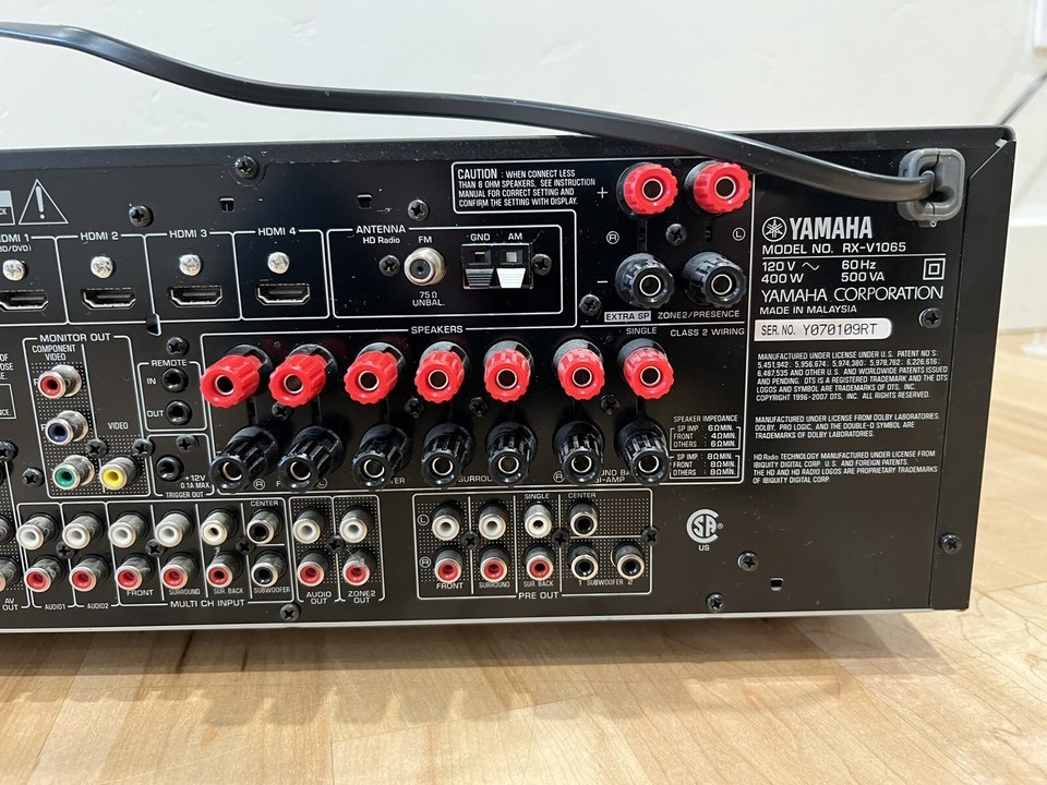 FULLY TESTED Yamaha RX-V1065 Natural Sound HDMI Home Theater Receiver ...
