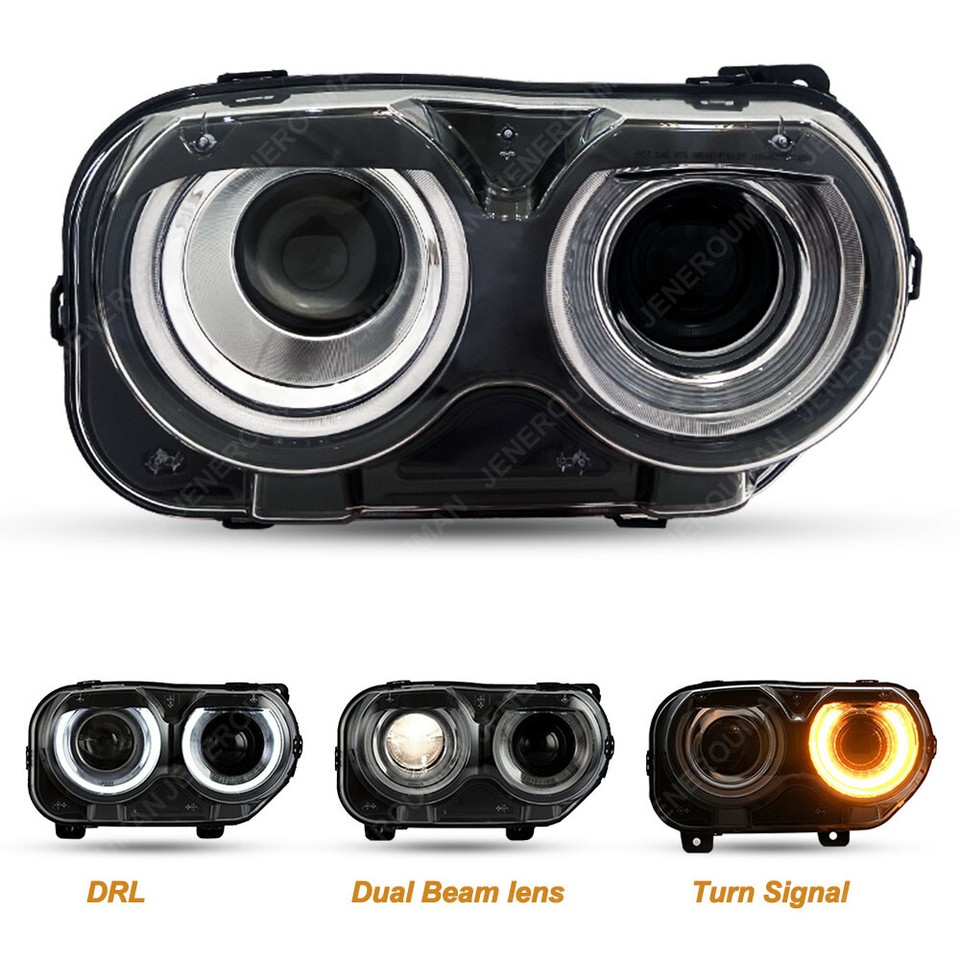 Factory Style For 2015-2023 Dodge Challenger Head Lamps Headlights LED ...