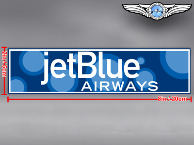 JETBLUE AIRWAYS JET BLUE RECTANGULAR BUBBLES LOGO DECAL / STICKER | eBay