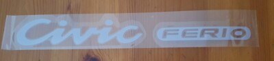 Honda Civic 92-95 Ferio Silver JDM Trunk Decal Sticker Hatchback, And ...