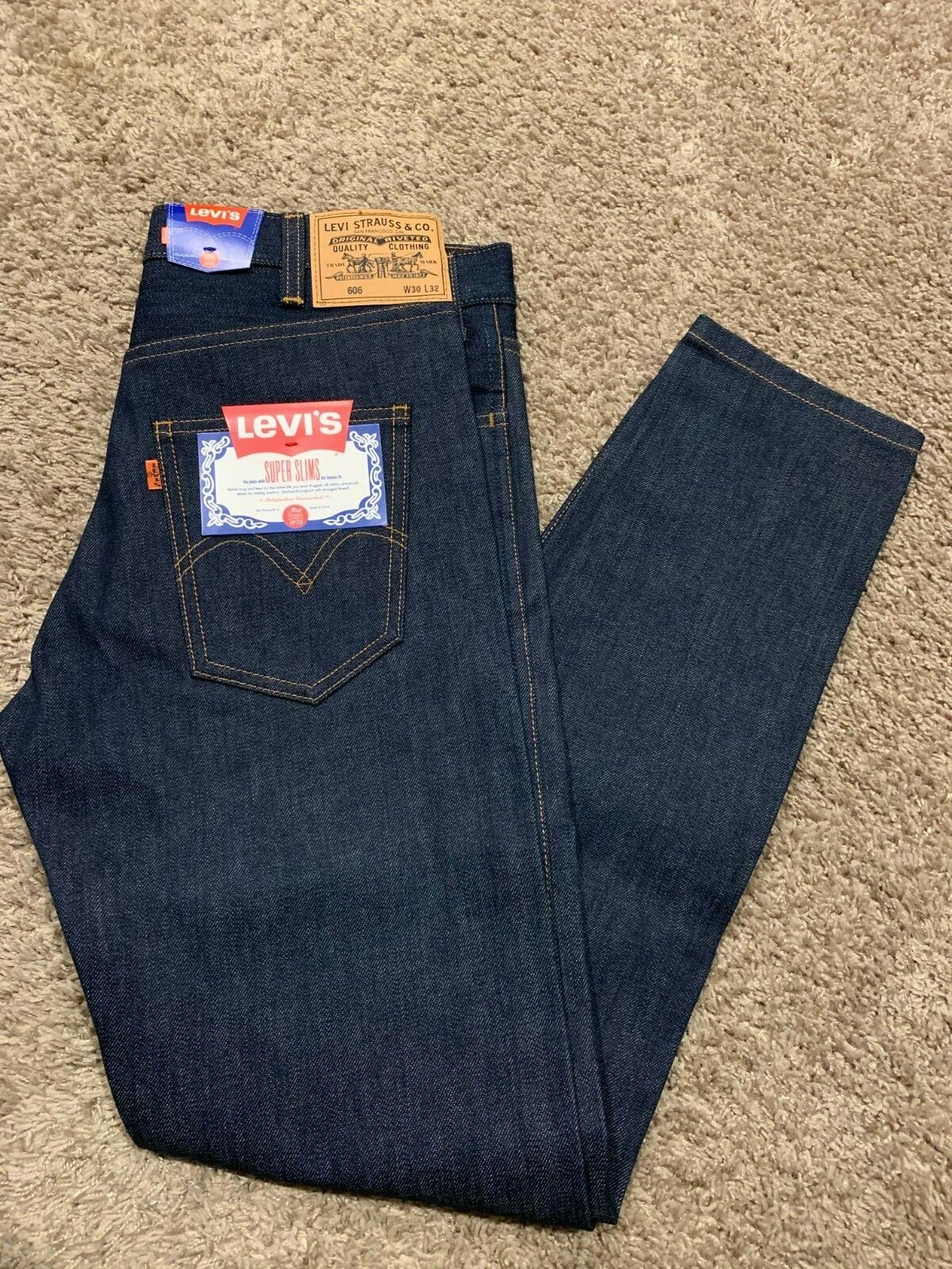 Levi's LVC 606 Super Slims Rigid Jeans Made In USA Men's 30X32 NWT 0051 ...