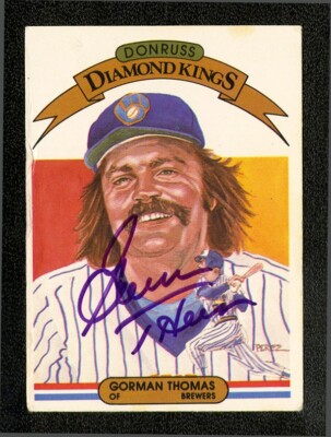 1982 DONRUSS DIAMOND KINGS GORMAN THOMAS VINTAGE PERIOD PERFECT ...