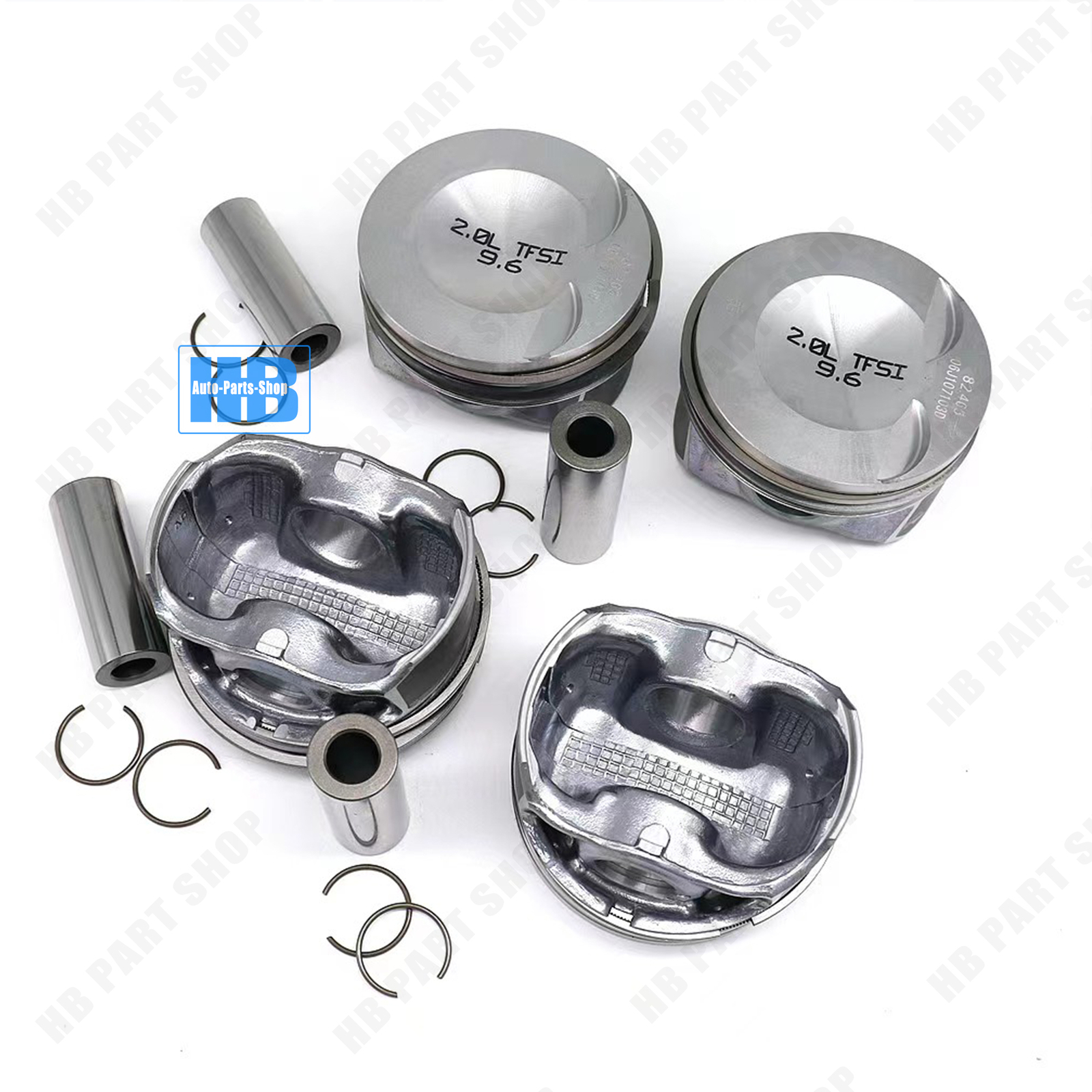 4x KS Engine Pistons & Rings 82.51mm Φ21mm For VW GTI Passat Audi A3 2 ...