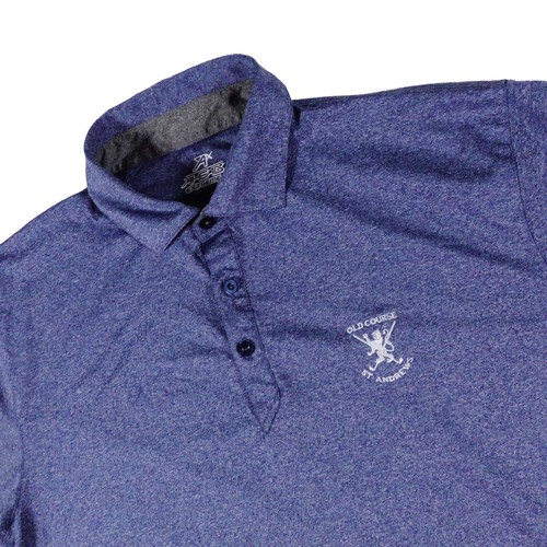 Old Course St Andrews Ahead Extreme Performance Blue Golf Polo Shirt ...