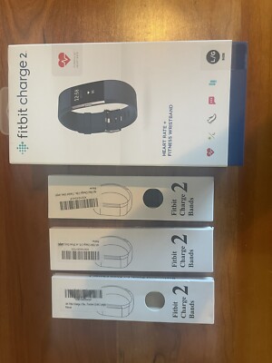 Fitbit Charge 2 New in Box & 6 New Fitbit Charge 2 Bands: Gold, Rose ...