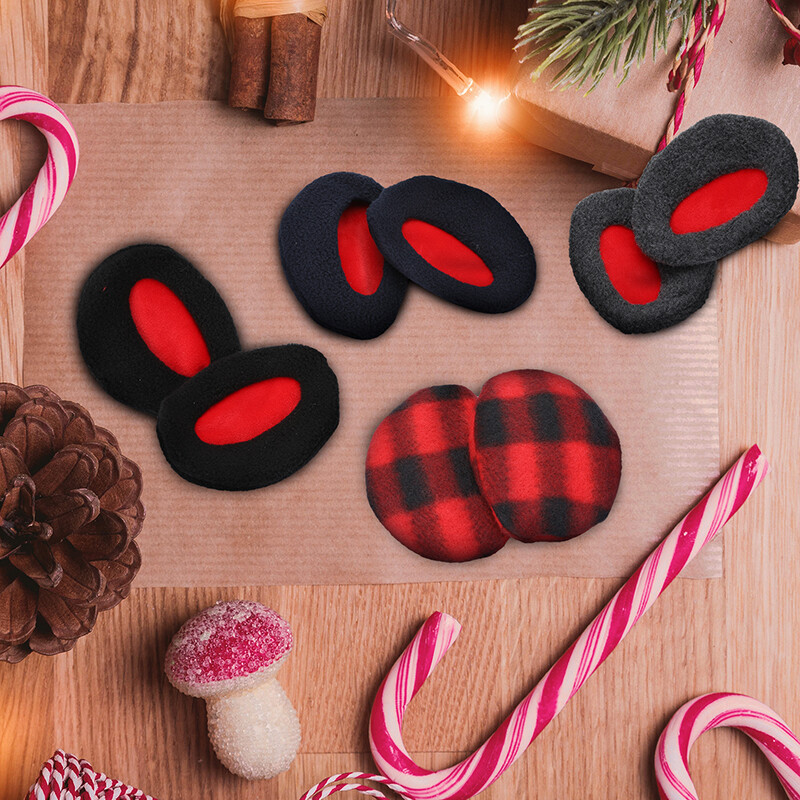 4 Pairs Ear Mitts Bandless Ear Muffs For Men & Women, Soft Fleece Ear ...