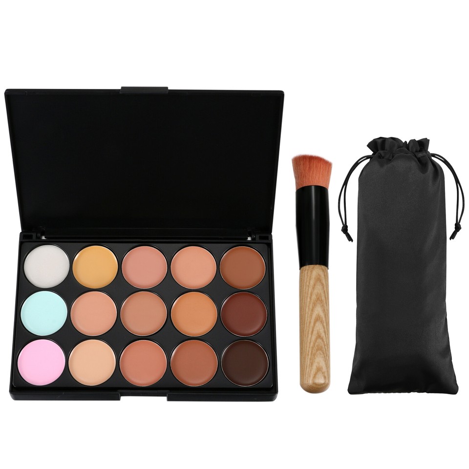 15 Colors Pro Concealer Palette Kit Foundation Contour Face Cream ...