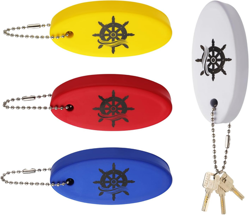 4 Pack Boat Key Floating Keychain Foam PU Rescue Tube Water Sports ...