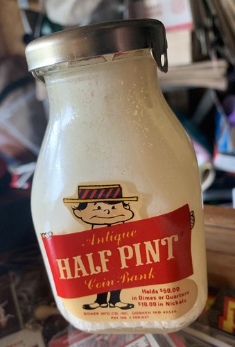 Half Pint Milk Bottle style Coin Bank | eBay