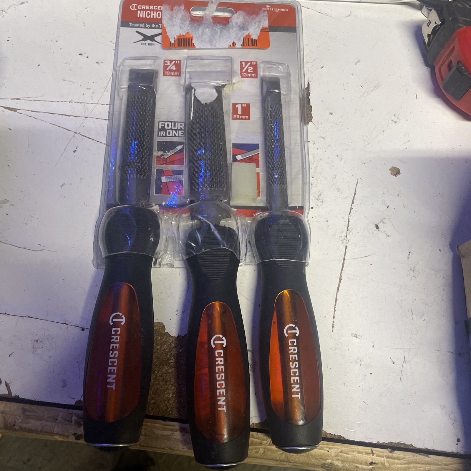 Crescent Nicholson 3 Pc. 4-in-1 Combination Chisel and Wood Rasp Set | eBay