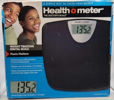 Health O Meter 330LB Limit Digital Weight Tracking Scale Black (Open ...