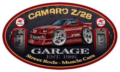 1982-88 Camaro Z/28 Classic Garage Sign Wall Art Graphic Sticker | eBay