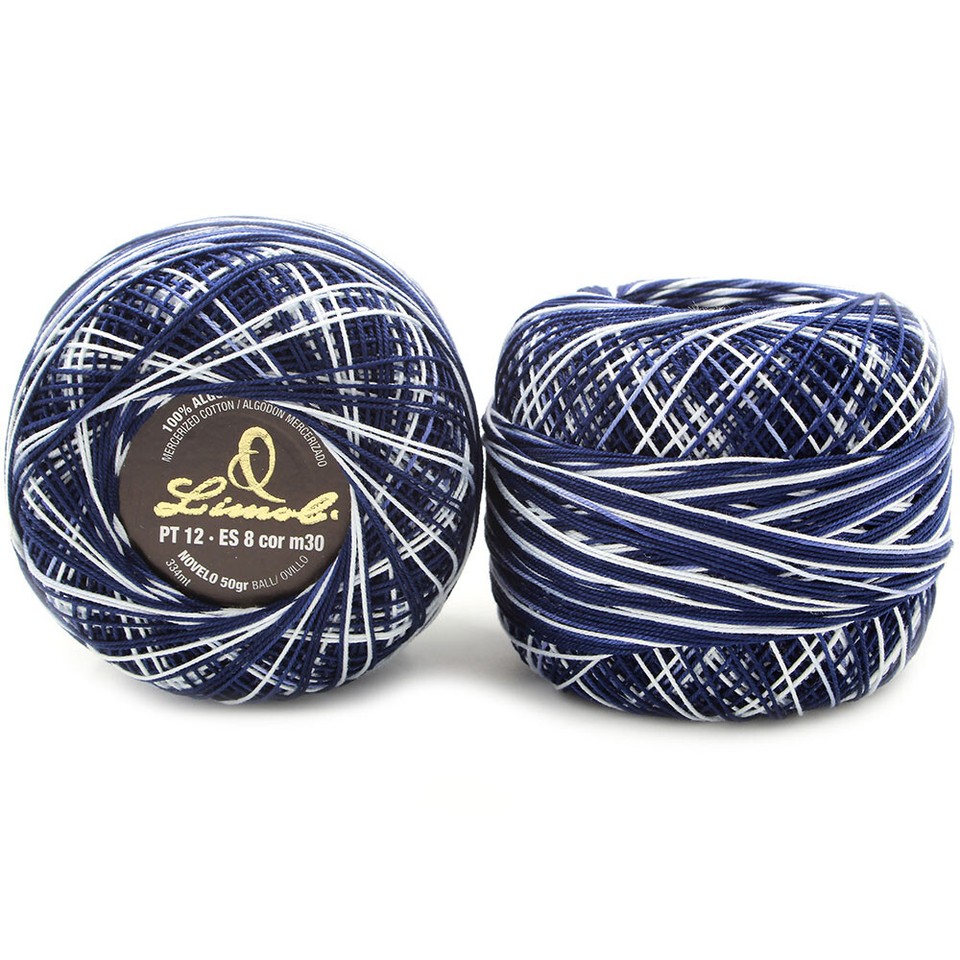 Limol Size 12 Multicolor 50 Grs 100% Mercerized Crochet Thread Cotton ...