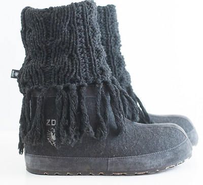 ZDAR Masha High Knit Lambswool Wool Hemp Winter Snow Boots Sz 41/US 11 ...