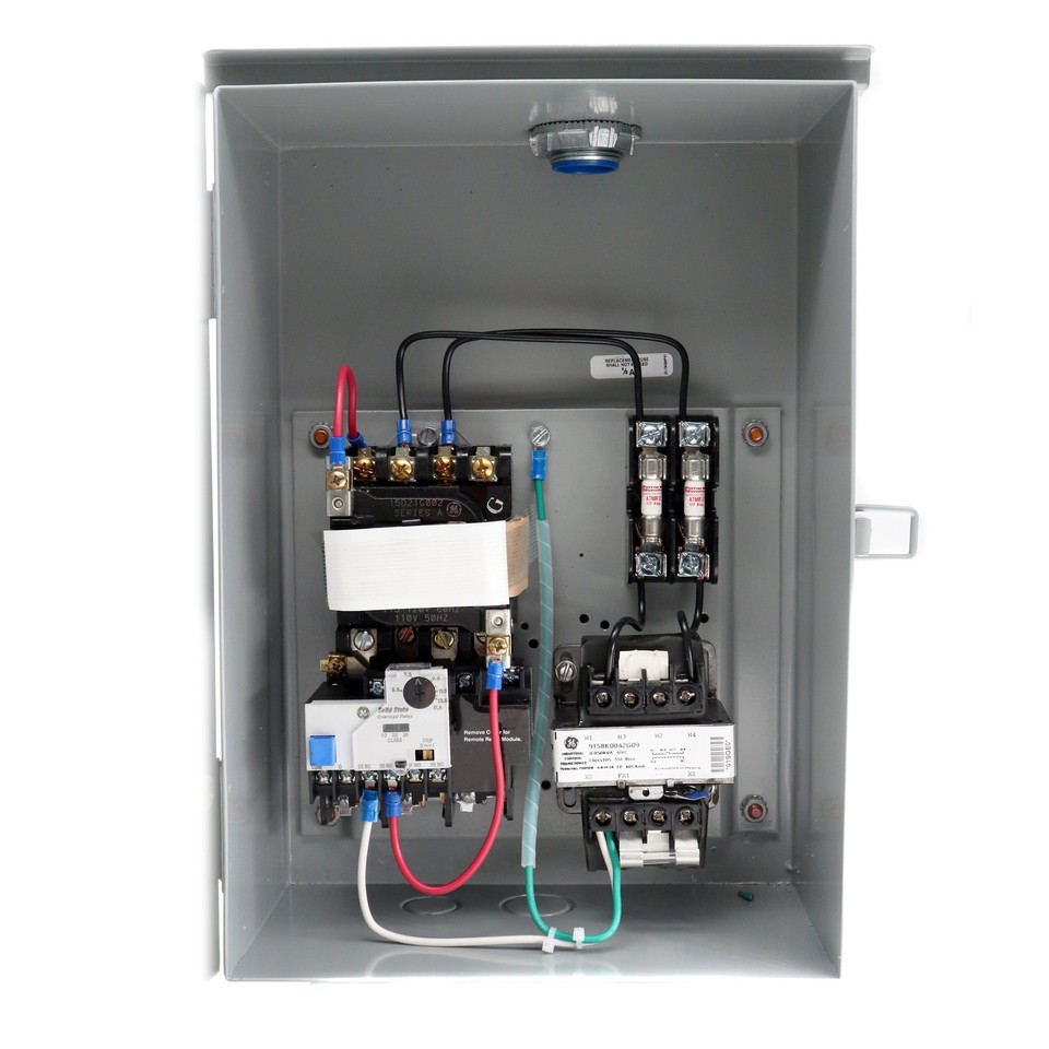 GE CR306B60400XATAAG ENCLOSED CONTACTOR W/ TRANSFORMER, SIZE 0, 600VAC ...