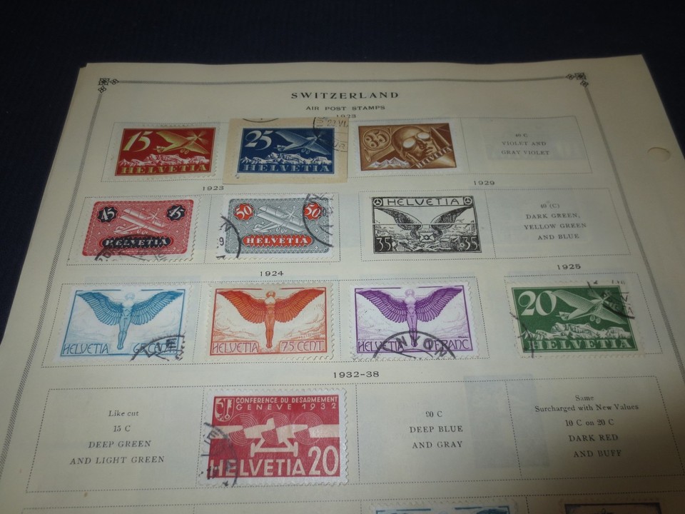 Switzerland Collection of 370+ Stamps on Scott Album Pages - - hcv!! | eBay