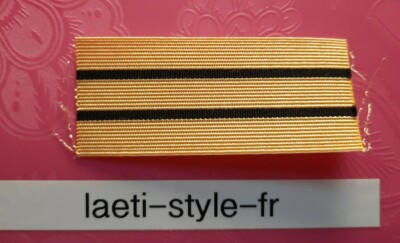 R0415 ruban environ 6cm grade galon doré capitaine pour patch écusson ...