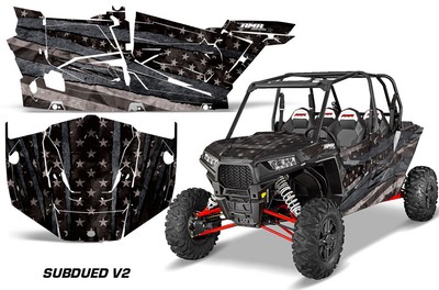 UTV Graphics kit Decal for Polaris RZR 1000 XP 4-Door 2013-2016 Subdued ...