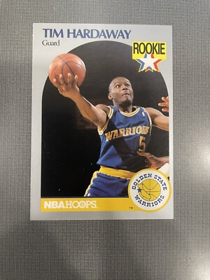 TIM HARDAWAY 1990-91 NBA Hoops RC Rookie Card #113 Golden State ...