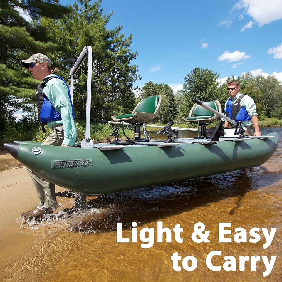 Sea Eagle 375fc Fold Cat Deluxe Inflatable Pontoon Catamaran Fishing ...