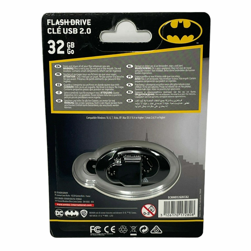 NEW Batman 32GB USB Flash Drive Keychain SEALED EMTEC DC Comics | eBay