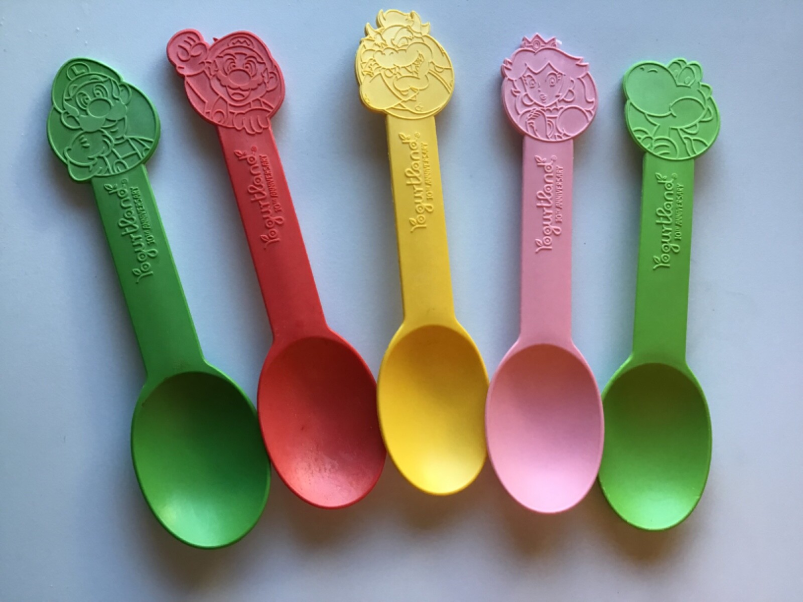Rare find Mario Bowser Princess Peach Luigi Yoshi Yogurtland spoons | eBay