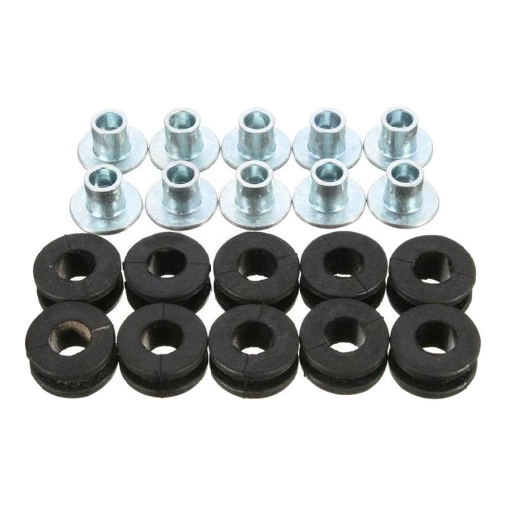 10pcs Motorcycle Grommets Bolt Rubber Universal | eBay