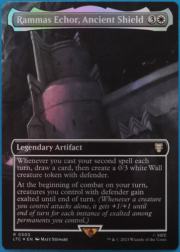 Rammas Echor, Ancient Shield (Borderless 505) FOIL Lord of the Rings NM ...