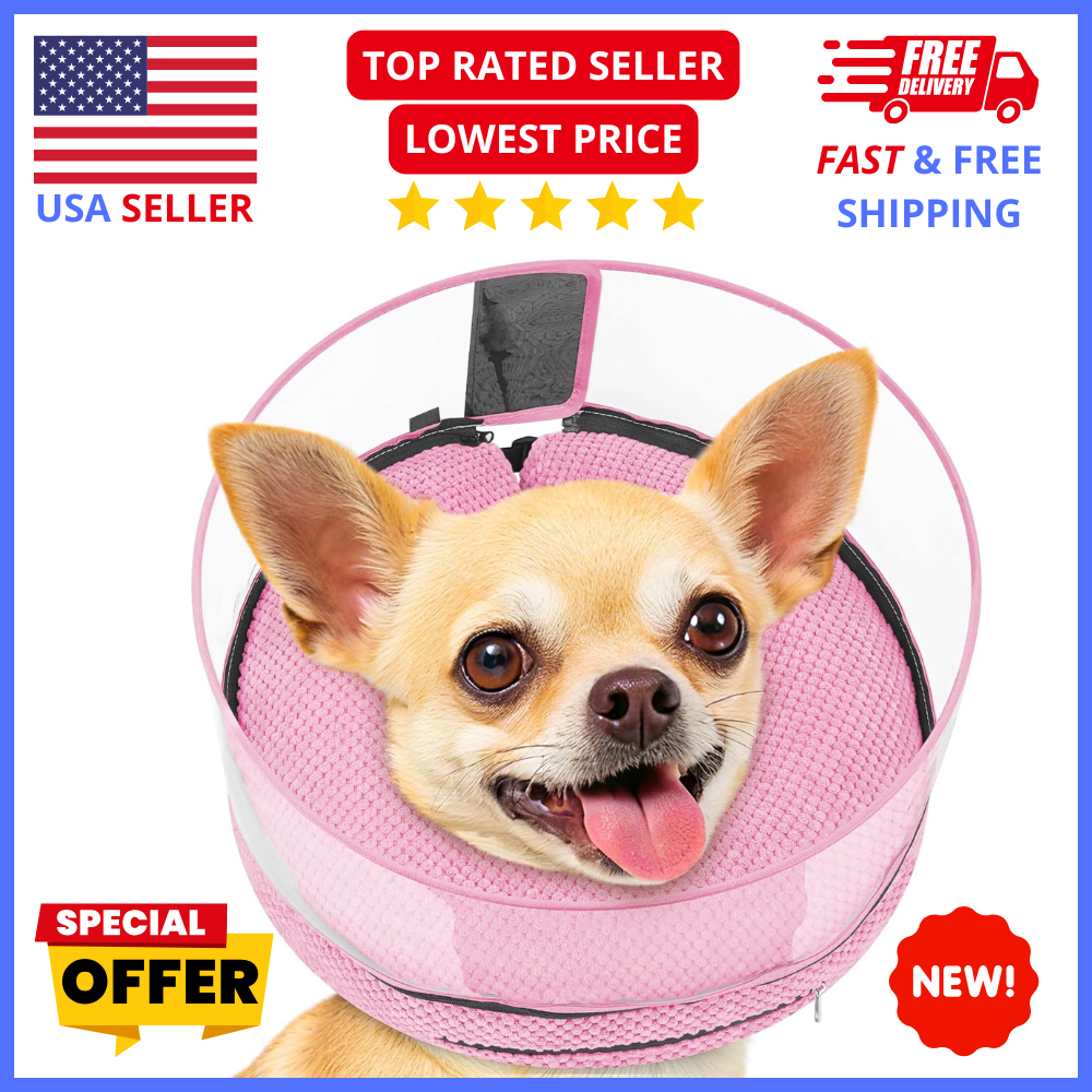 Inflatable Dog Recovery Cone Small – Soft Donut E-Collar Shield ...