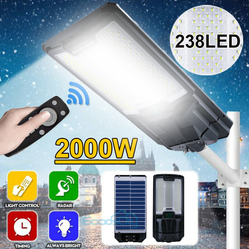2000W Commercial LED Solar Street Lights Outdoor Dusk to Dawn Solar ...