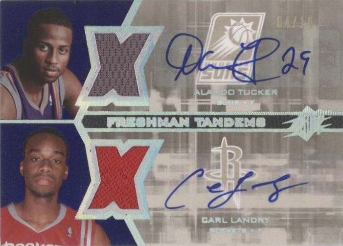 2007-08 SPx - Freshman Tandems Jerseys Carl Landry, Alando Tucker #F2 ...